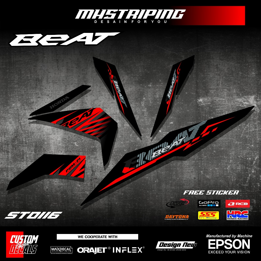 Jual Striping Motor Beat Keren – Desain Original & Tahan Lama | Shopee ...