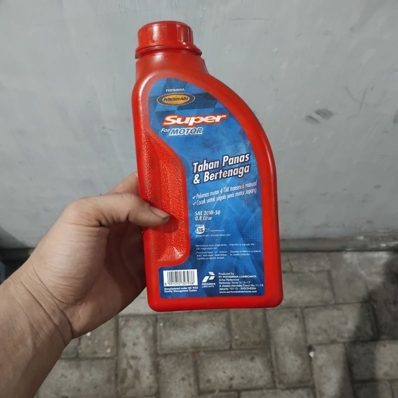 Jual BOTOL OLI KOSONG BEKAS MERK MESRAN SUPER PERTAMINA ISI 800 ML ...