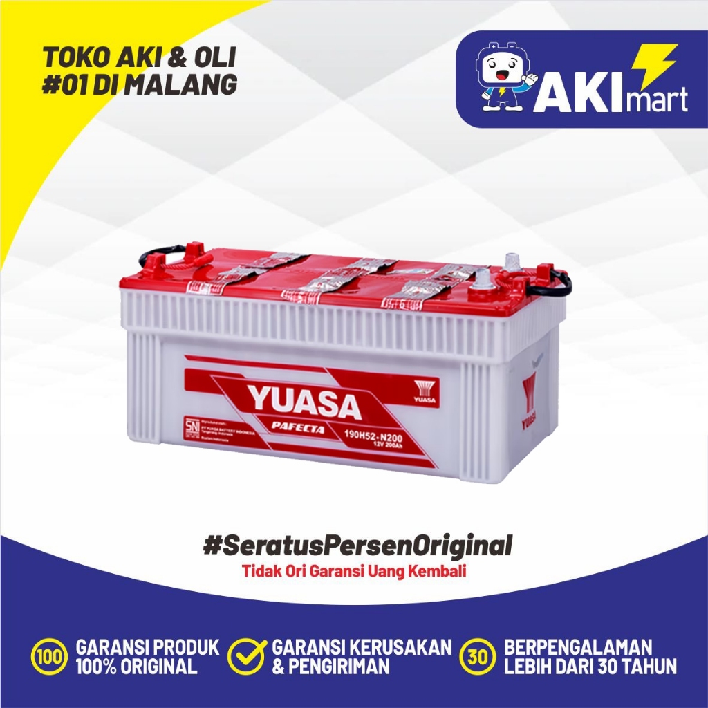 Jual Aki Kapal,Genset,Alat berat Yuasa N200 12v /200AH Original | Shopee Indonesia