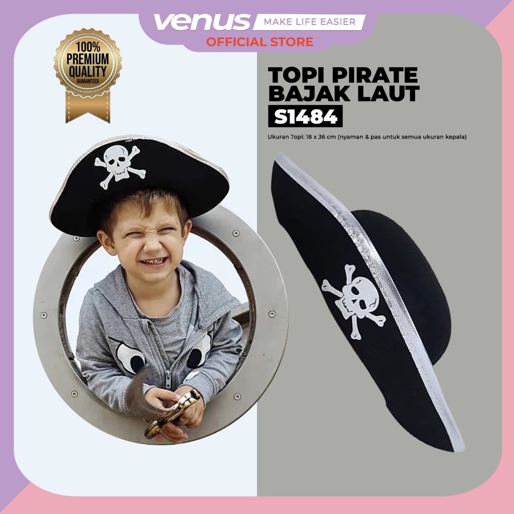 Jual Topi Pirate Bajak Laut Kostum Halloween Paskah Properti COSPLAY ...