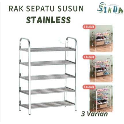 Jual Sinda Rak Sepatu 3, 4 dan 5 Susun / Rak Portable Serbagua Untuk ...