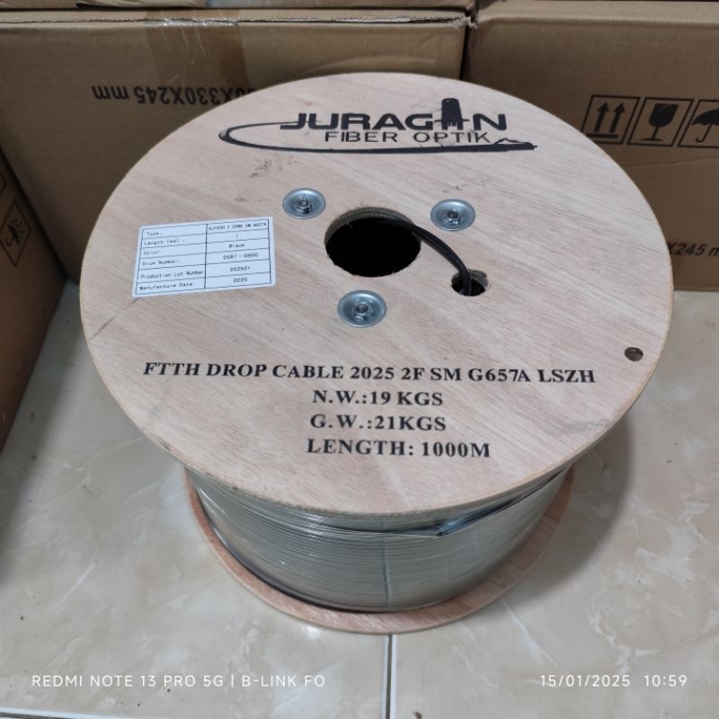 Jual kabel dropcore 2 core 3 seling 1 km / kabel dw 2 core 3 seling ...