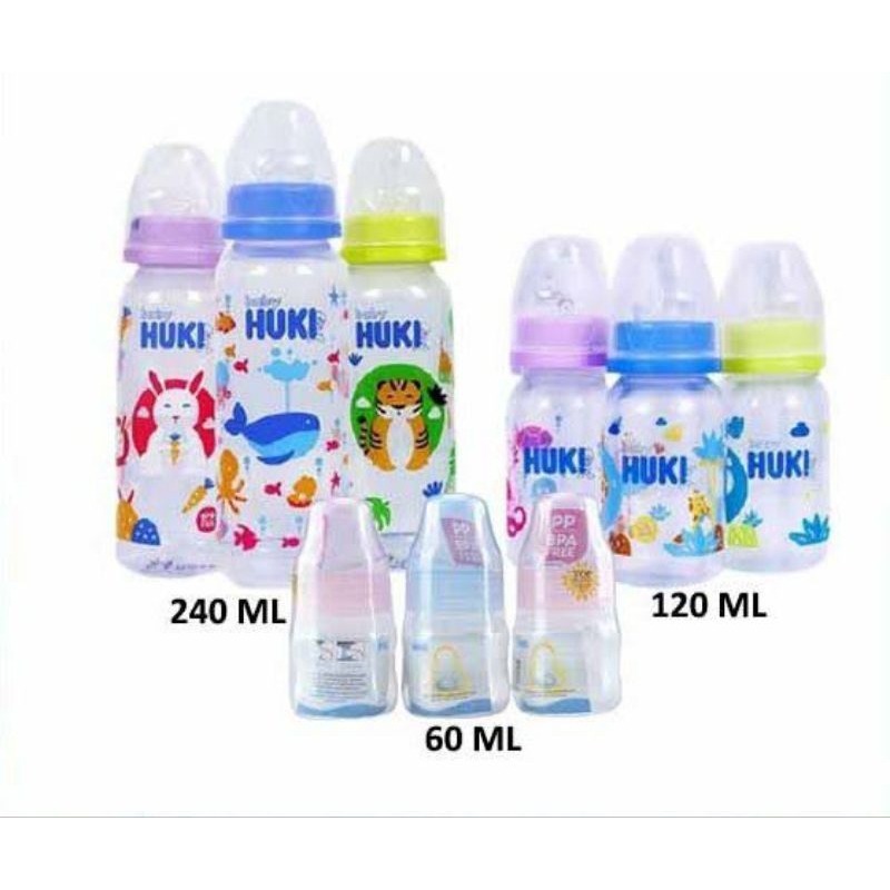 Jual HUKI BOTOL SUSU ORTHO UKURAN 60, 120, 240 ML | Shopee Indonesia