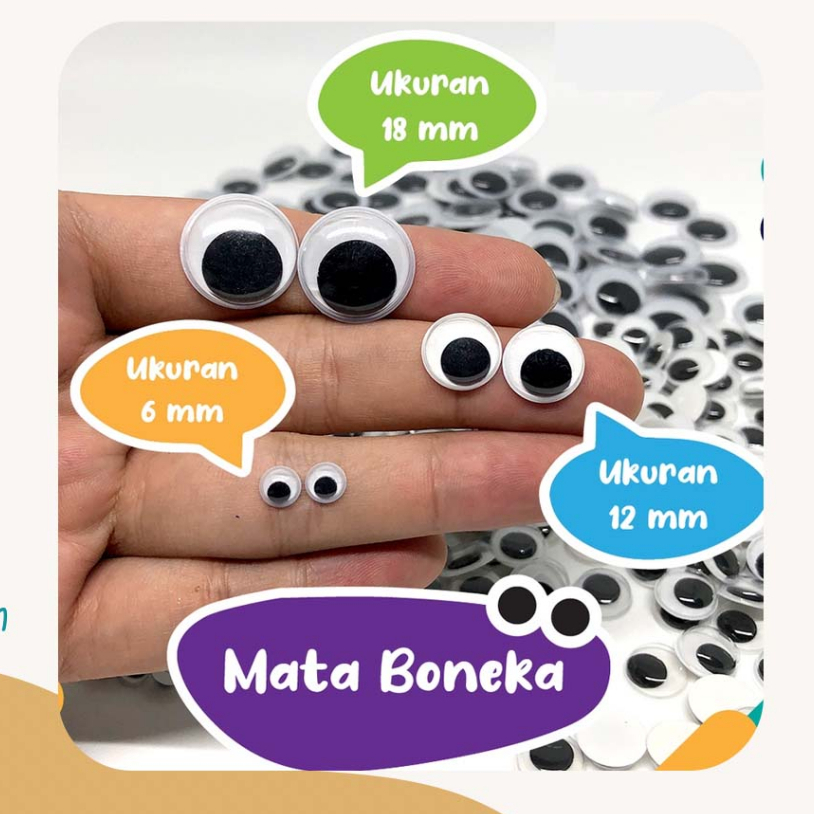 Jual Isi 20PCS Mata Boneka Kocak / Mata Gerak Untuk Boneka / Googly ...