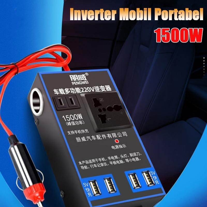 Jual 1500W Car Power Inverter DC 12V/24V To AC 220V Converter Auto Charger Converter Adapter ...
