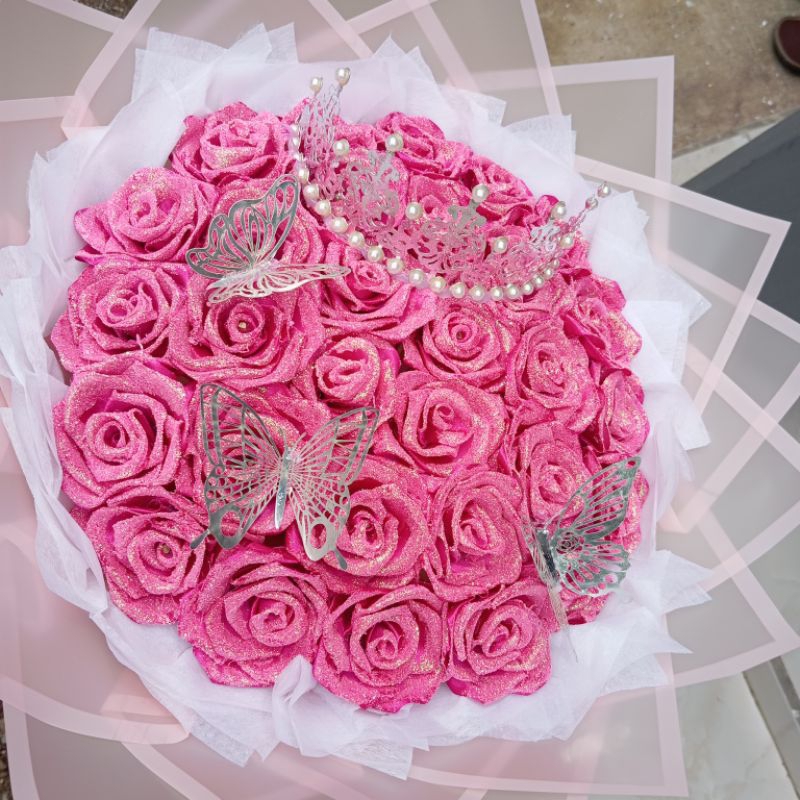 Jual BUKET PITA SATIN 30 TANGKAI/BUKET PITA SATIN VIRAL /BUKET BUNGA ...