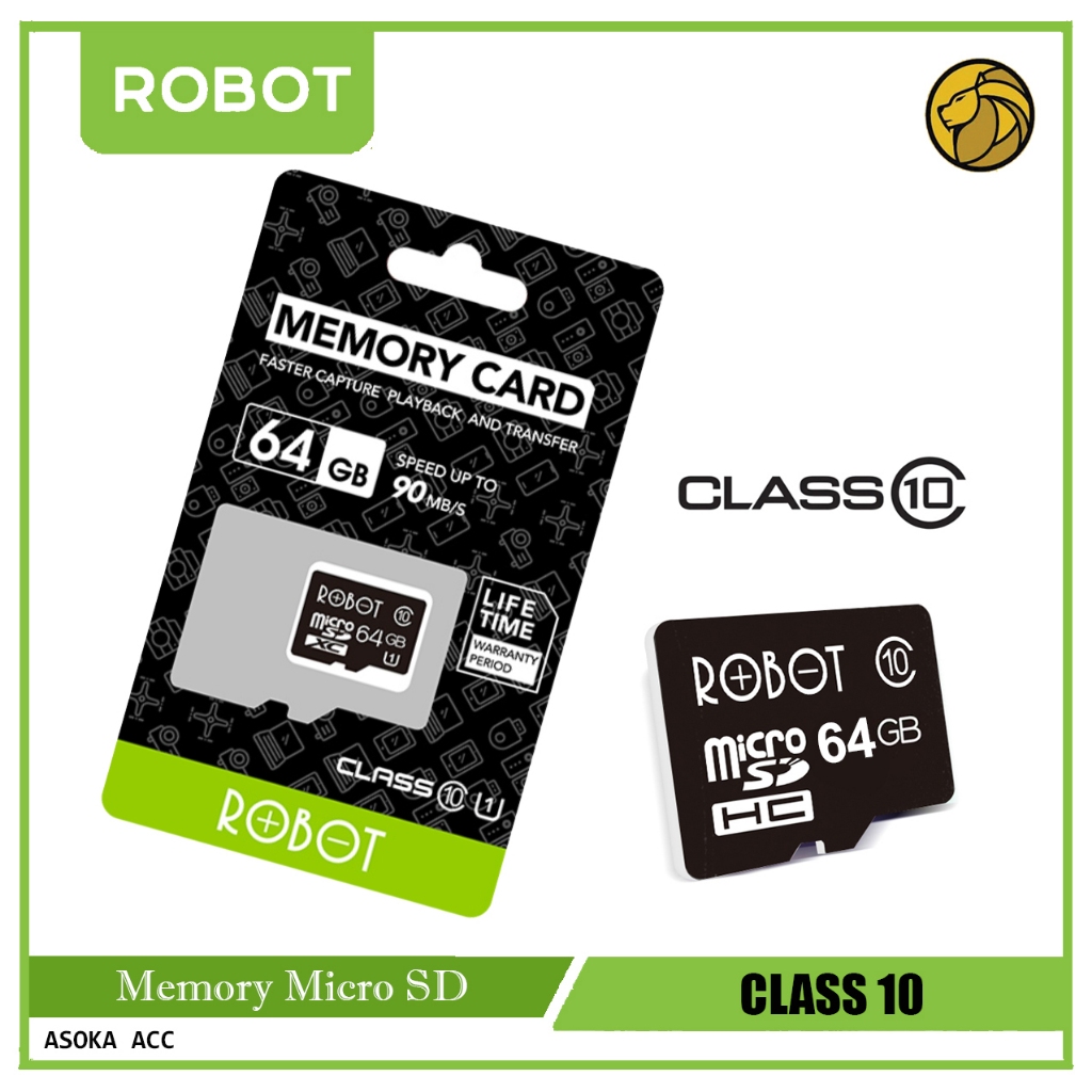 Jual Memory Robot Micro SD 64GB 32GB 16GB 8GB Class 10 High ...
