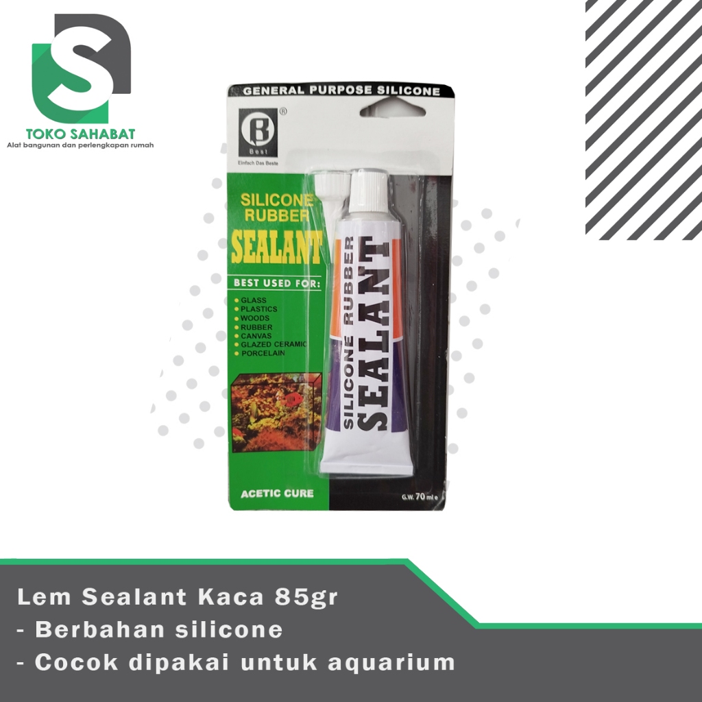 Jual Lem Kaca Akuarium / Lem Sealant Kaca besar 85gr / Lem kaca ...