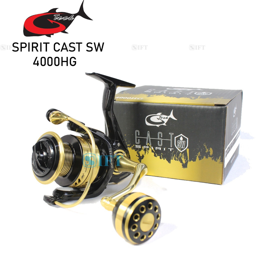 Jual Reel G-TECH CAST SPIRIT SW PG HG | Power Handle | Metal Body 3000 4000 5000 Kolam Sungai ...