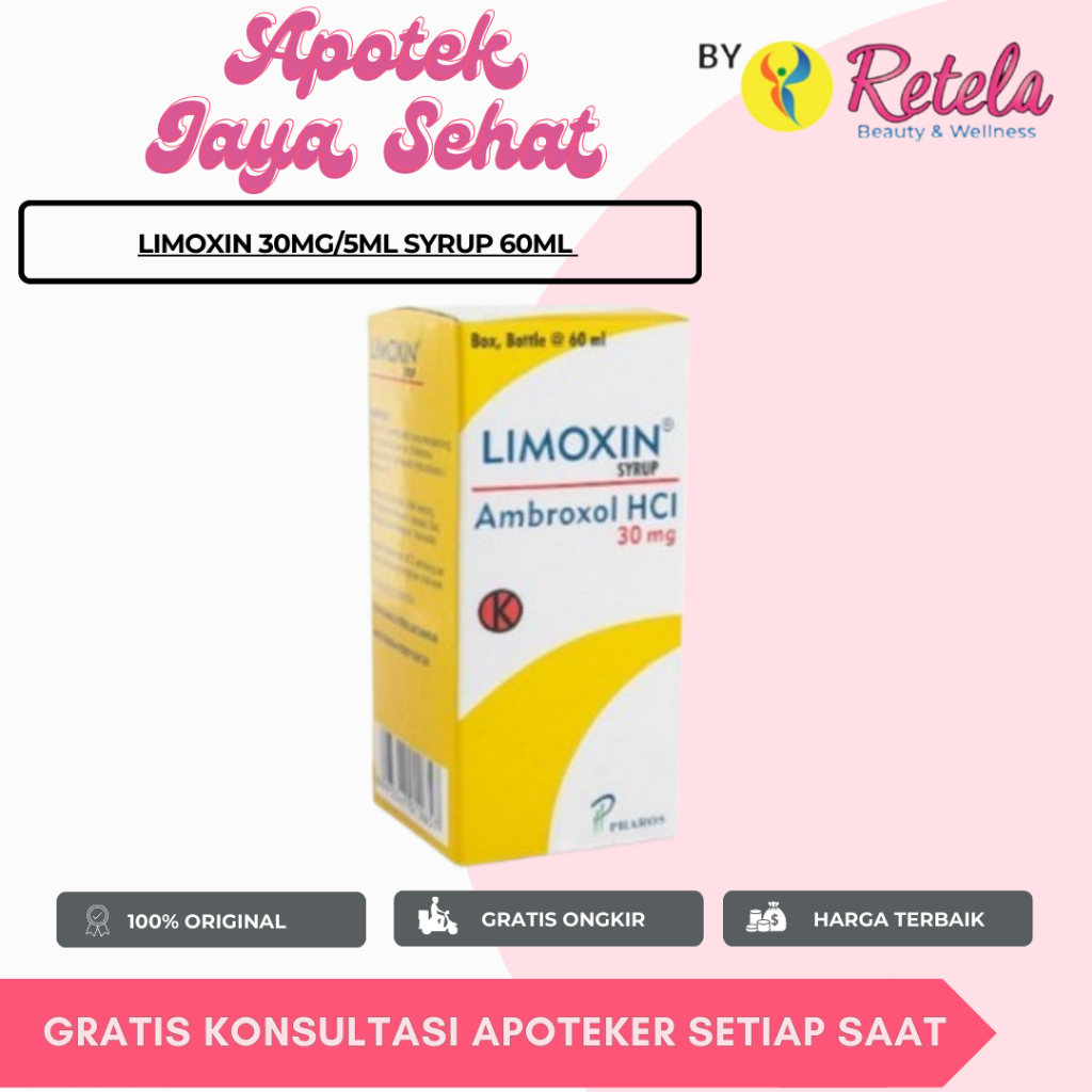 Jual LIMOXIN 30MG/5ML SYRUP 60ML / AMBROXOL / BATUK BERDAHAK | Shopee ...