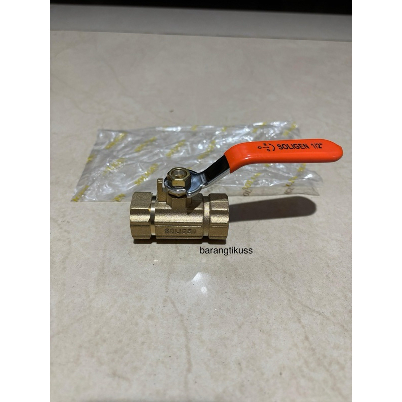 Jual Ball Valve 1/2" Stop Kran Kuningan SOLIGEN | Shopee Indonesia