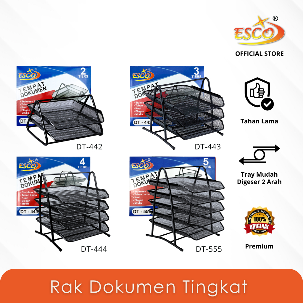 Jual Esco Document Tray Organizer 2/3/4/5 Tingkat DT | Shopee Indonesia