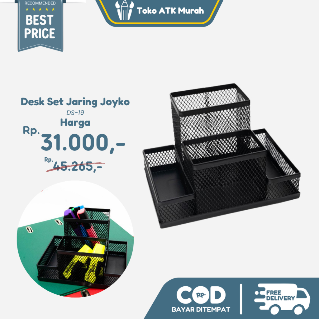 Jual Desk Set / Tempat Alat Tulis Joyko DS-19 Tempat Alat Tulis Jaring ...