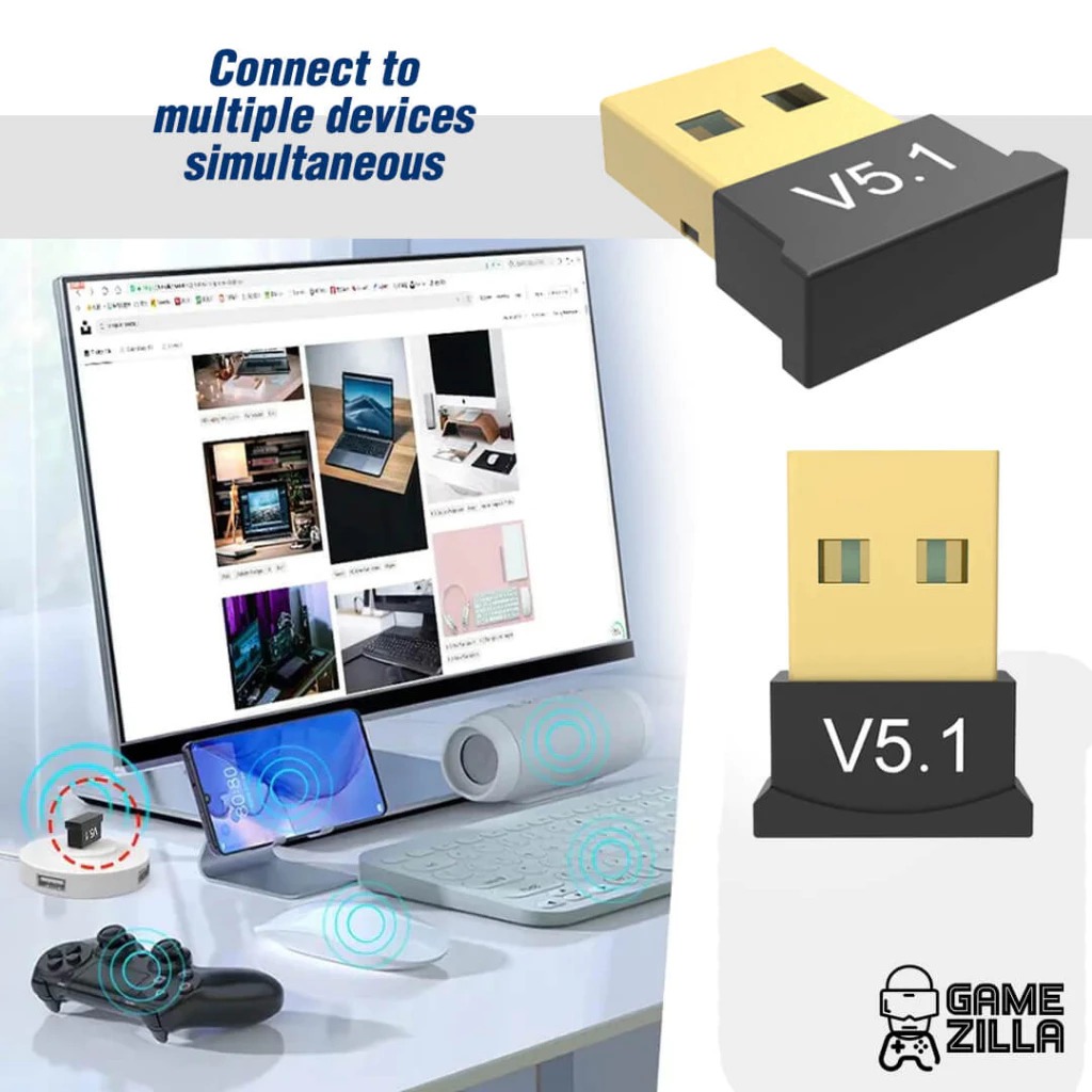 Jual Bluetooth Receiver 5.1 USB Dongle PC Laptop Komputer Wireless ...