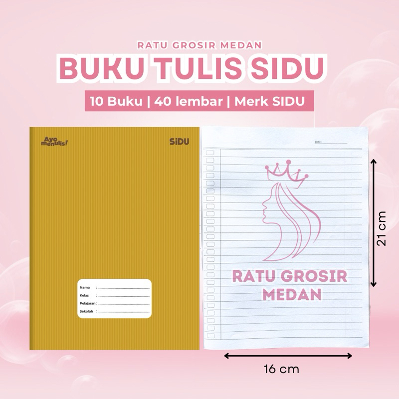 Jual BUKU TULIS ISI 40 LEMBAR SUDAH SAMPUL COKLAT CRAFT SINAR DUNIA ...