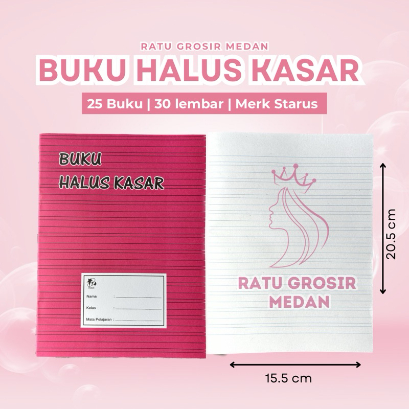 Jual BUKU HALUS KASAR ISI 30 LEMBAR HARGA PER PACK ISI 25 BUKU TERMURAH | Shopee Indonesia