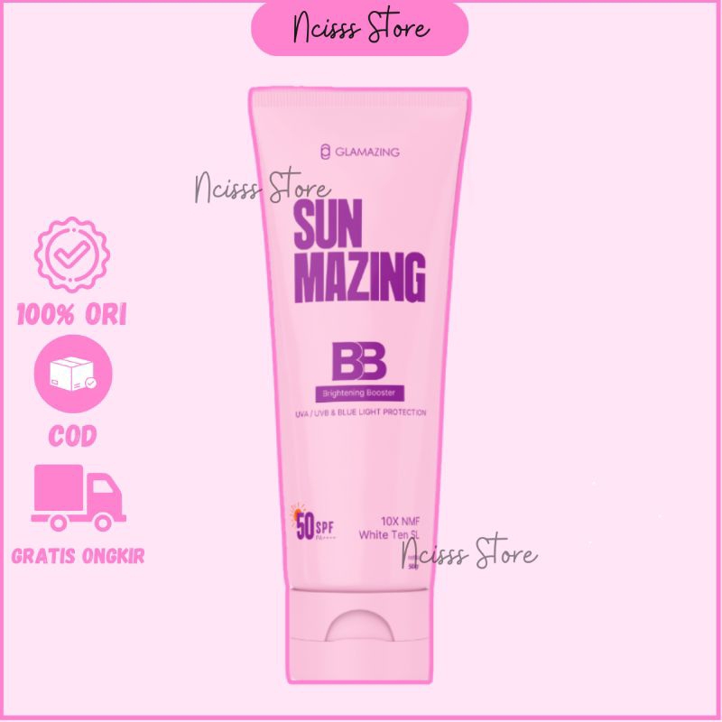Jual GLAMAZING Sunmazing Brightening Booster Sunscreen SPF 50 PA ...
