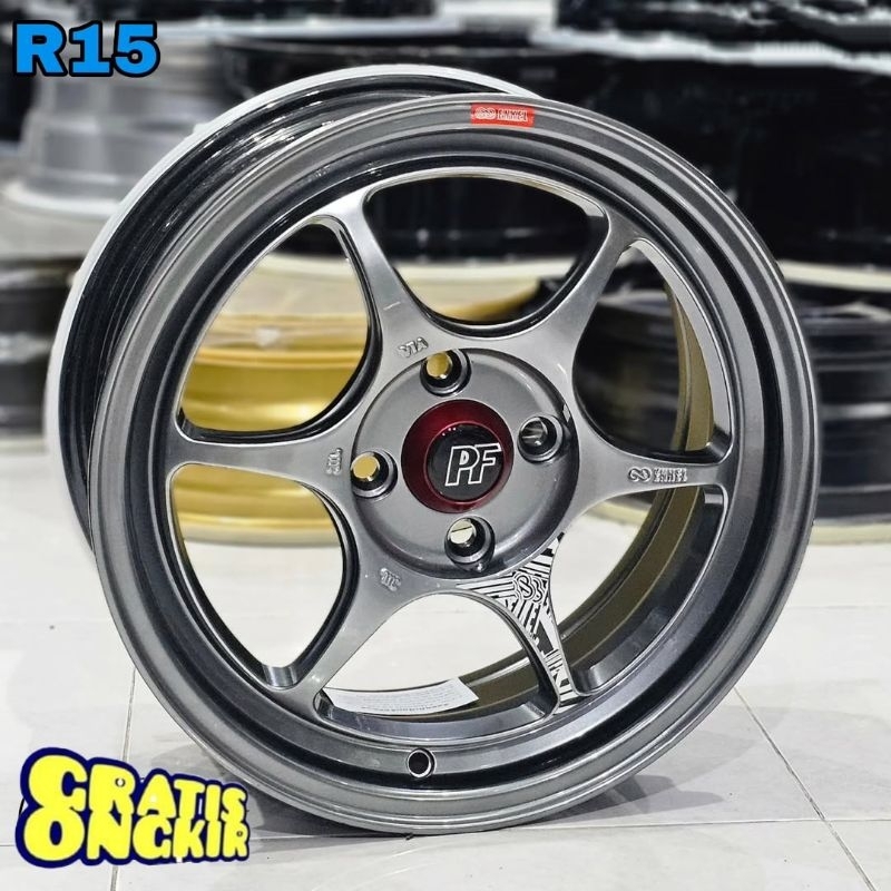 Jual velg racing mobil r15 ENKEI PF06 PCD 4X100 LEBAR 6,5 velg mobil ring 15 velg mobil brio ...