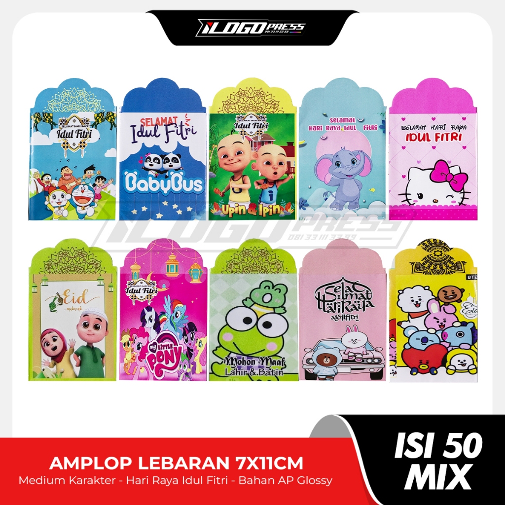 Jual AMPLOP Lebaran Lucu Idul Fitri, Medium Karakter 7x11 cm - 5 Pack ...