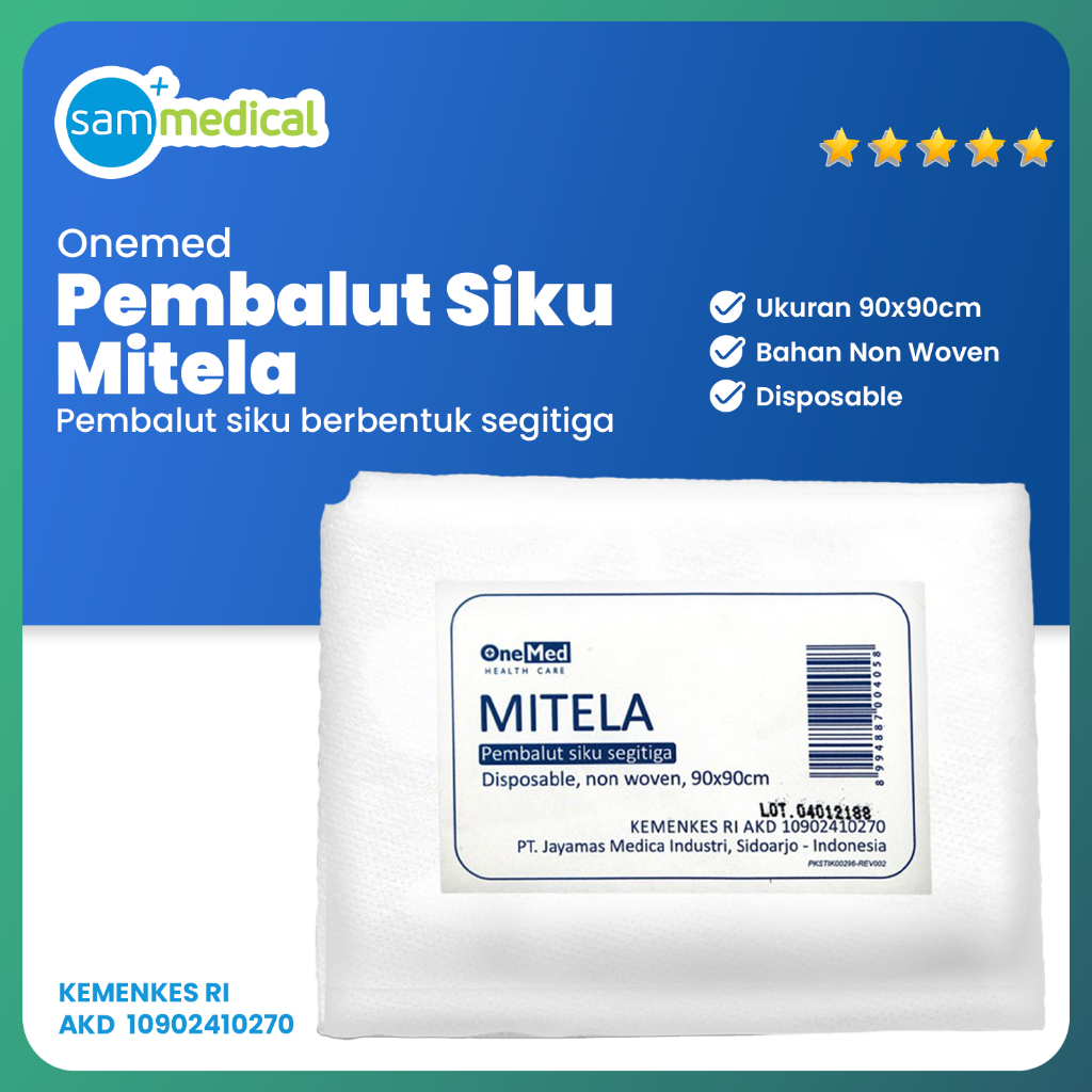 Jual Onemed Mitela Pembalut Siku Segitiga / Kain Mitela 90x90cm / Non ...