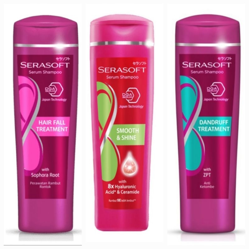 Jual Serasoft Serum Shampoo 170mL Hair Fall Treatment, Smooth & Shine ...
