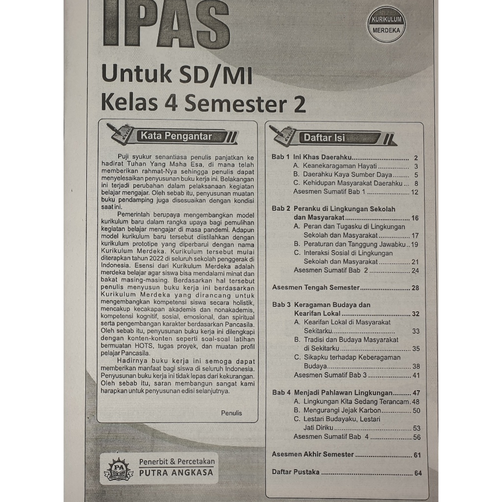 Jual LKS IPAS IPA & IPS ILMU PENGETAHUAN ALAM DAN SOSIAL SEMESTER 2 ...