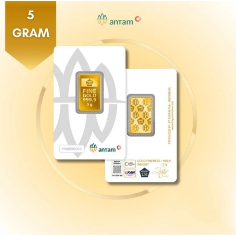 Jual BATAM - ANTAM 5 gram logam mulia emas murni certified red mark ...