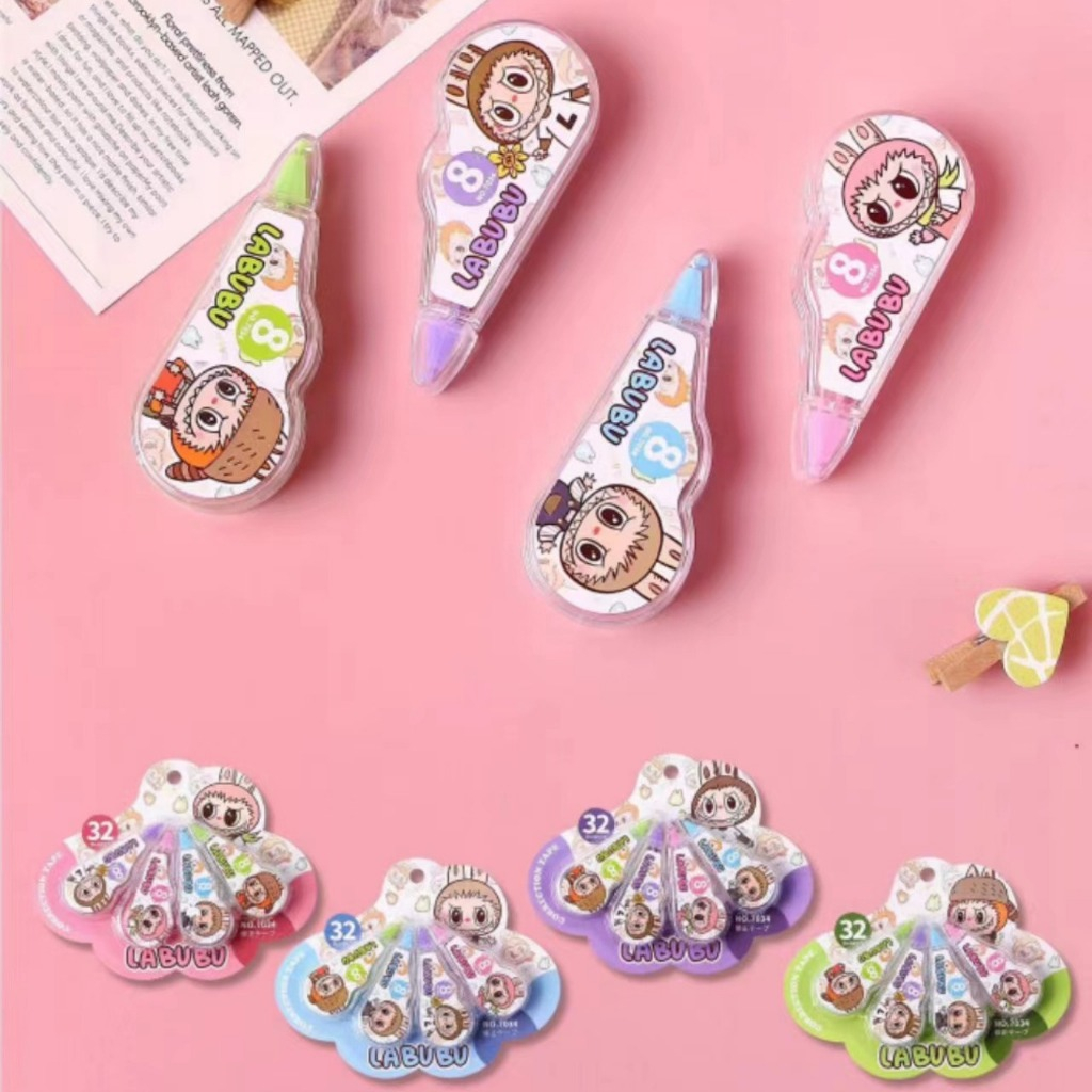 Jual TIP EX CORRECTION TAPE 4 IN 1 LABUBU | Shopee Indonesia