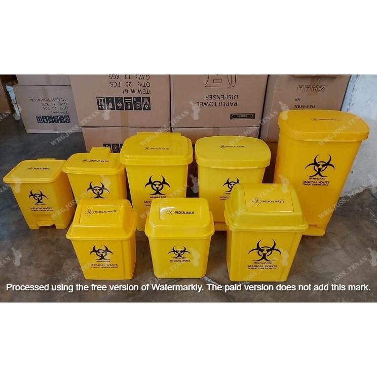 Jual Super Peminat Yellow Plastic Medical Thrash Bin Tempat Sampah ...