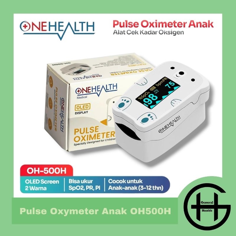 Jual Pulse Oximeter Anak OneHealth OH-500H OLED Screen Saturasi Oksigen ...
