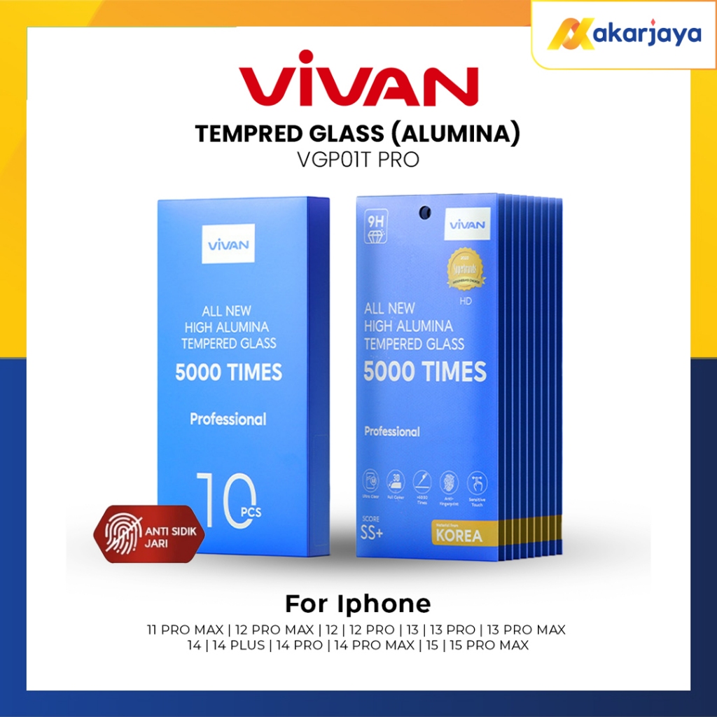 Jual VIVAN VGP01T PRO Easy Fit Premium HD Clear Tempered Glass 9H SS+ ...