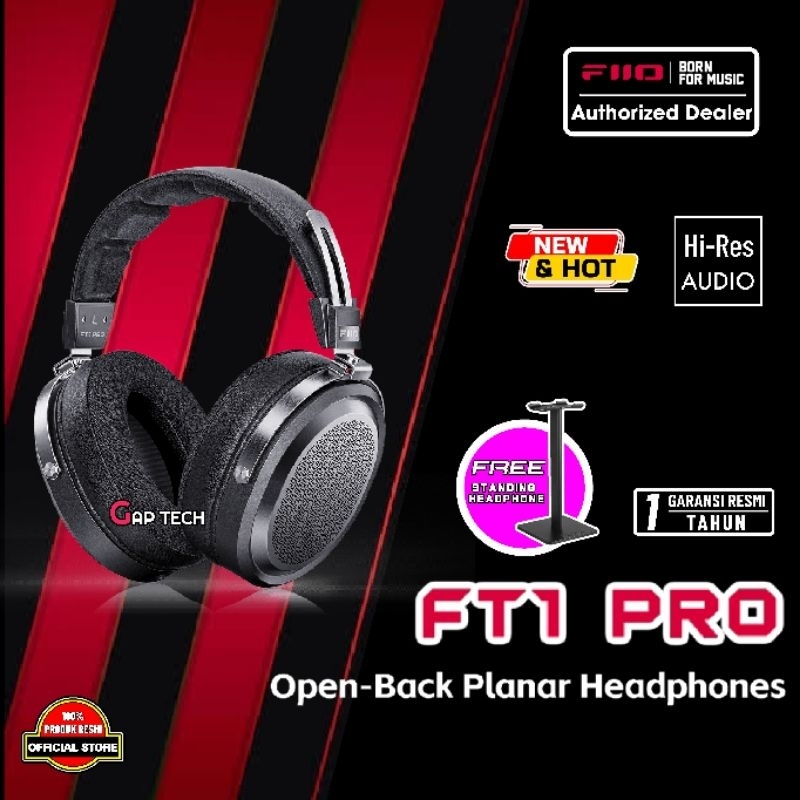 Jual FiiO FT1 Pro / FT 1 Pro / FT1Pro Planar Diaphragm Driver Open-Back Headphone Original ...