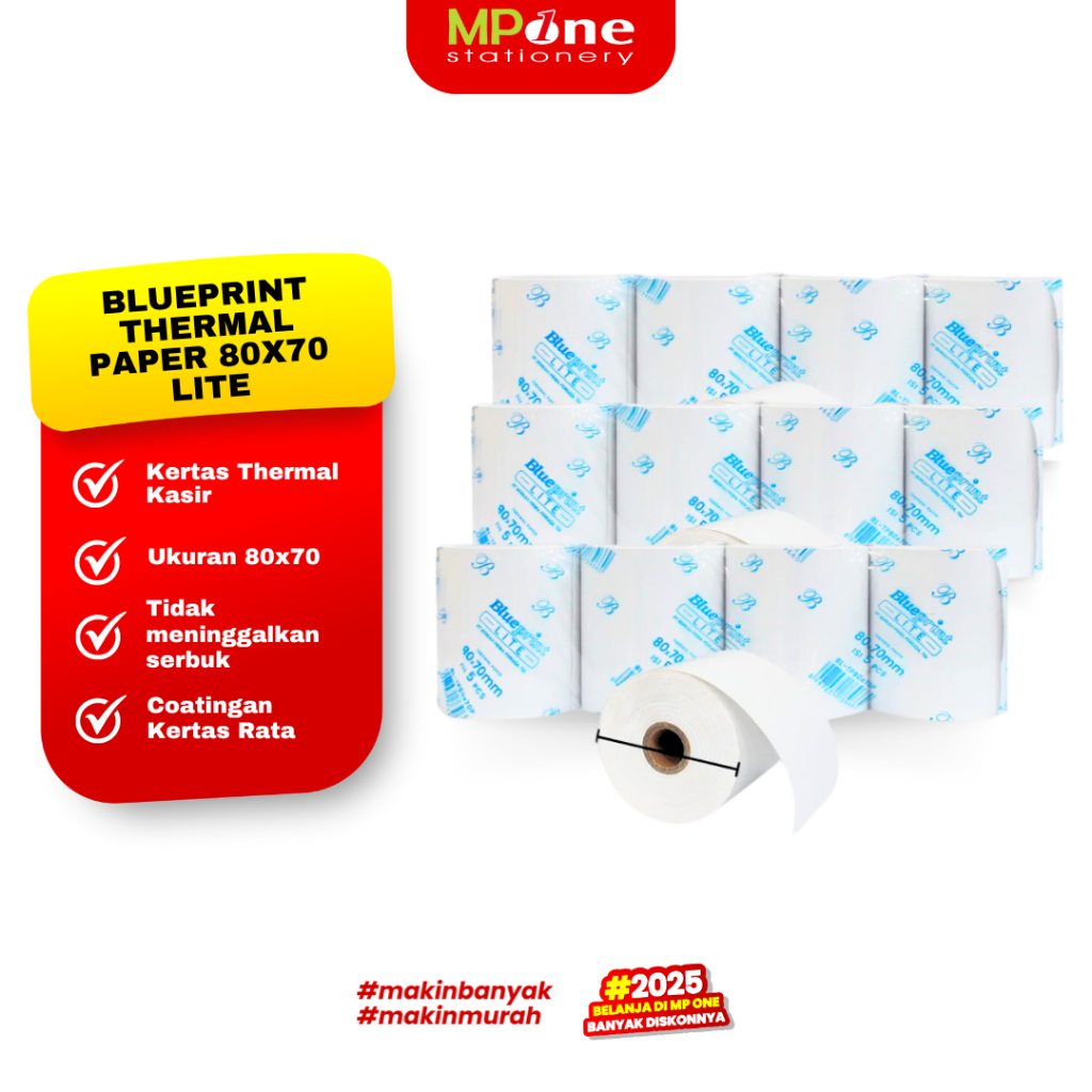 Jual (1 ROLL) Blueprint Kertas Thermal Paper 80x70 Lite / Thermal ...