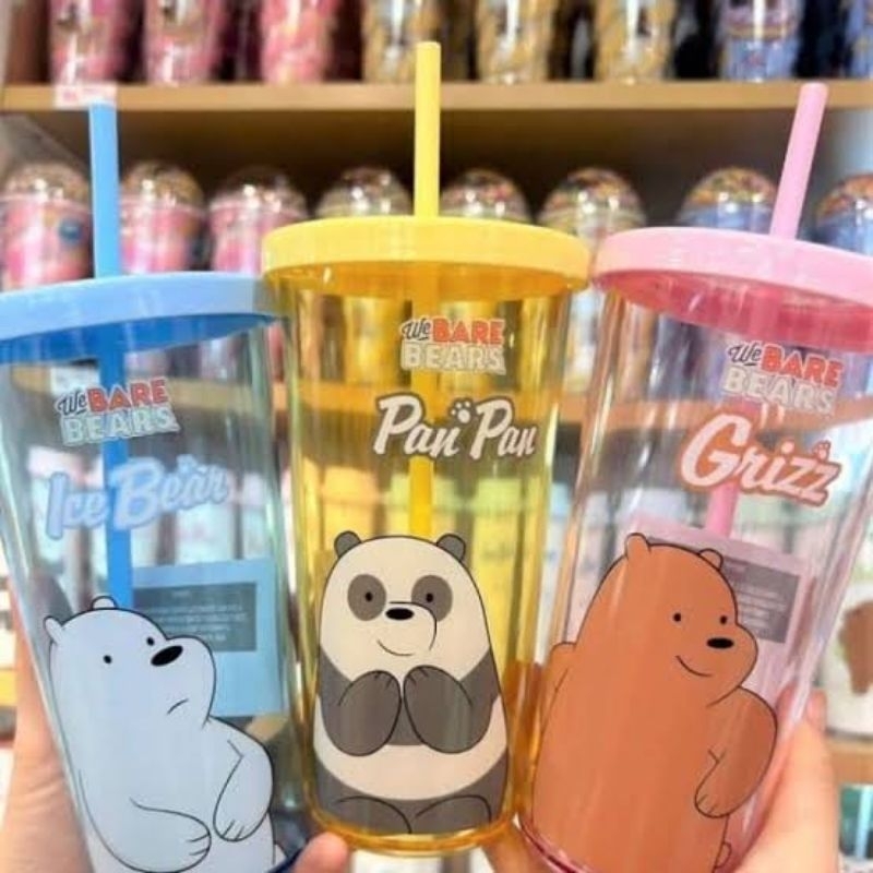 Jual MINISO X WE BARE BEARS TUMBLR WITH STRAW 600ML | Shopee Indonesia