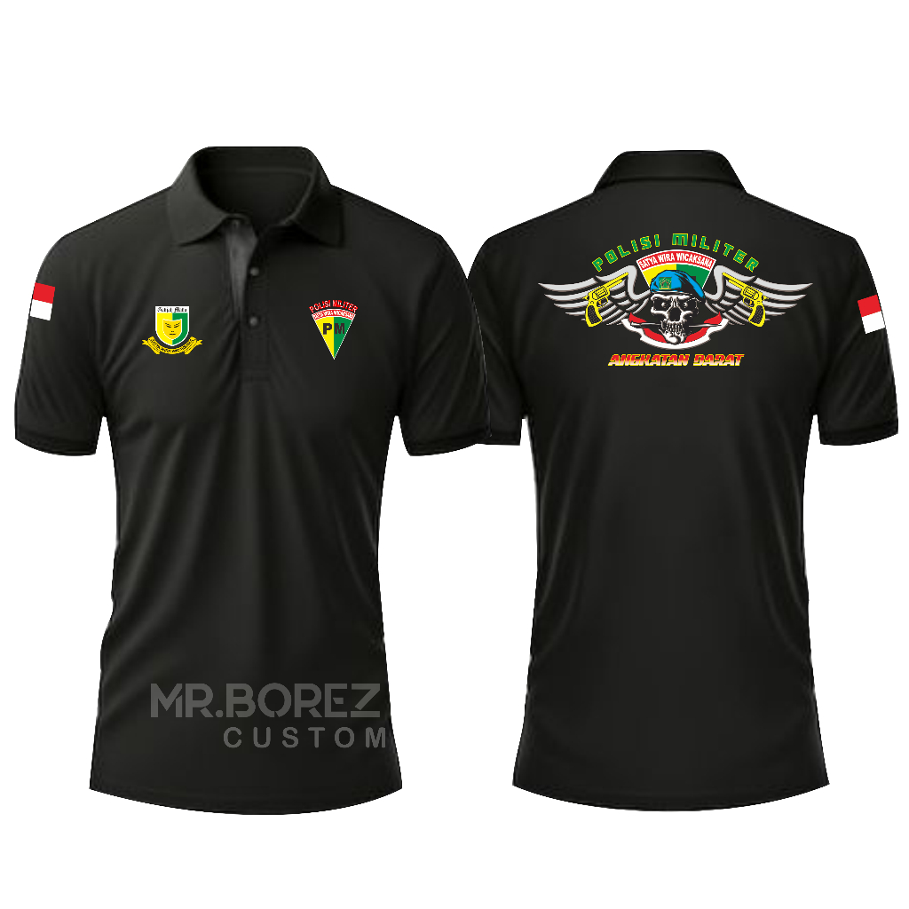 Jual Baju Kaos Polo Polisi Militer desain Custom / Wangky Polisi ...