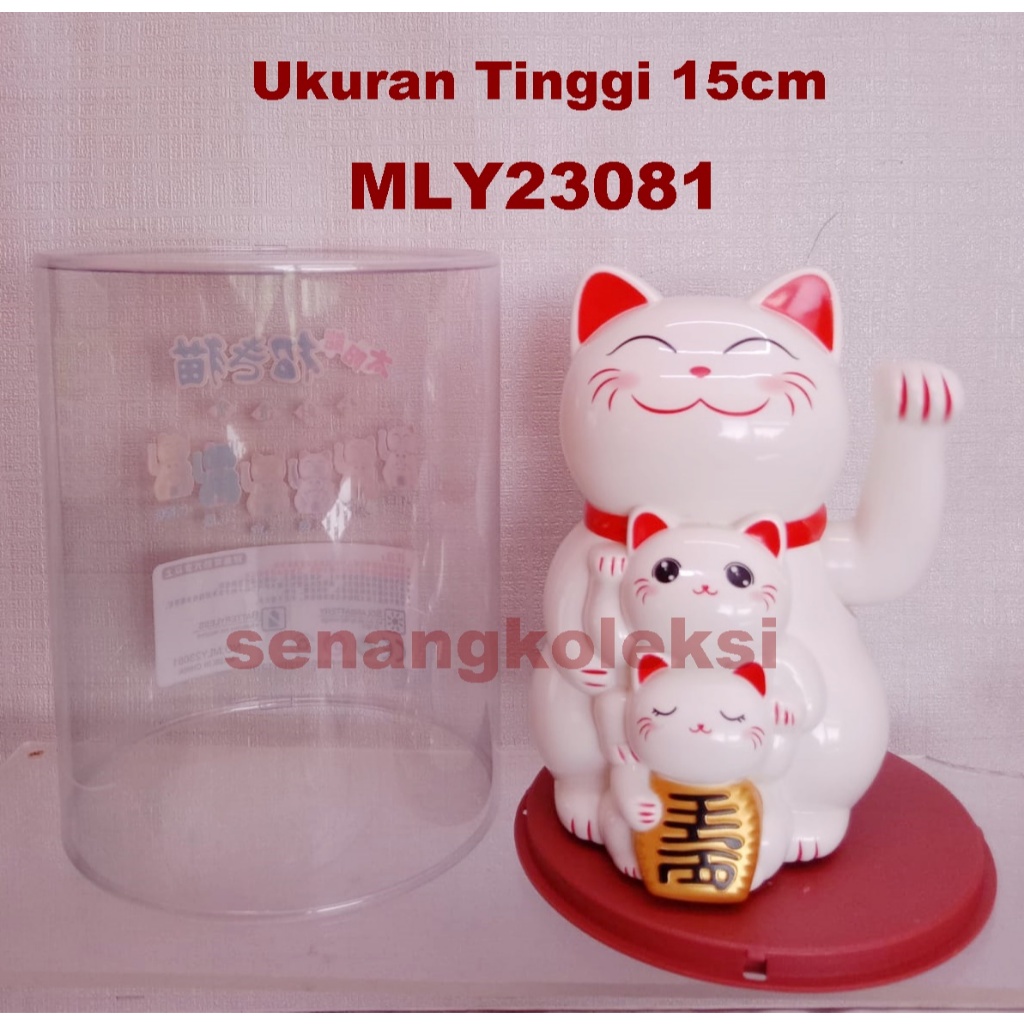 Jual LUCKY CAT KUCING HOKI KEBERUTUNGAN LUCKY CAT IBU ANAK Maneki Neko ...