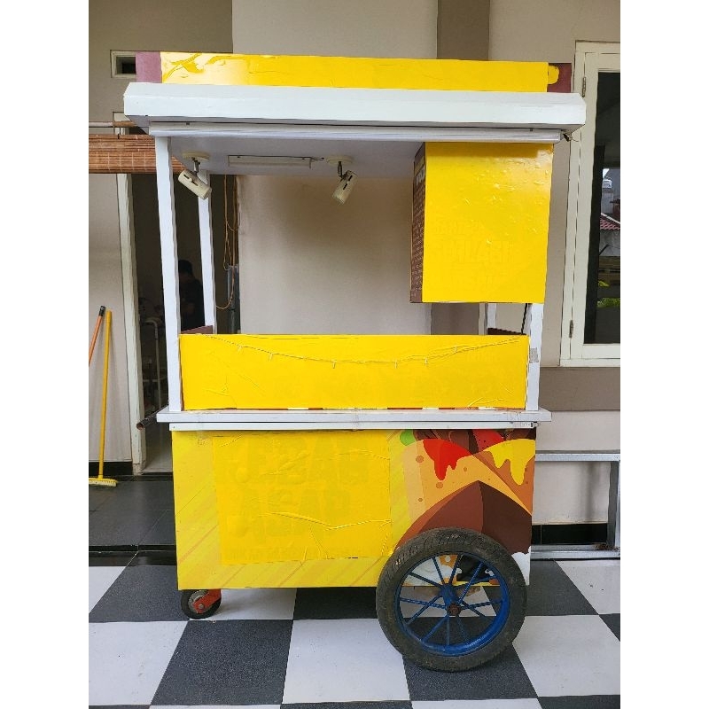 Jual GEROBAK JUALAN KEBAB BAKSO DORONG GEROBAK 2 RODA DORONG GEROBAK ...
