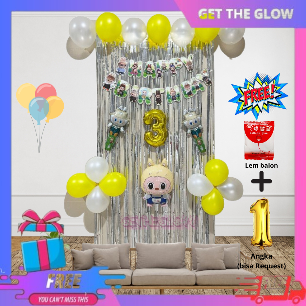 Jual Dekorasi Tema Labubu Balon Hias Untuk Perayaan Ulang Tahun Anak ...