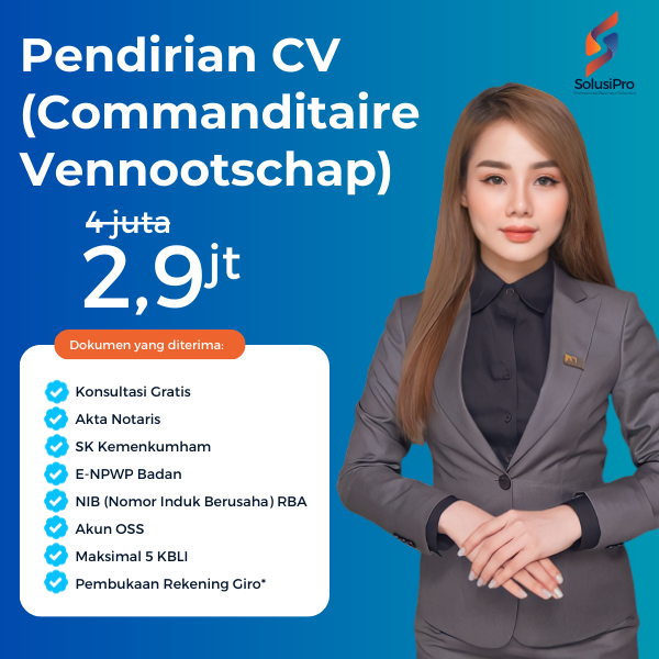 Jual SolusiPro - Pendirian Badan Usaha CV (Commanditaire Vennotschap ...