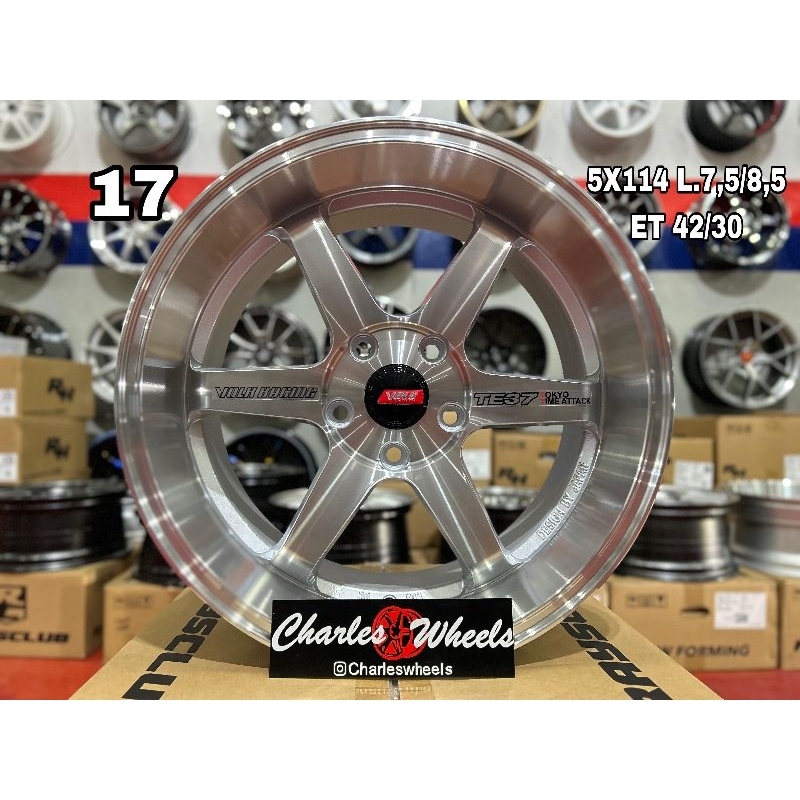 Jual VELG TE37 TOKYO RING 17 SILVER POLISH 5X114 | Shopee Indonesia