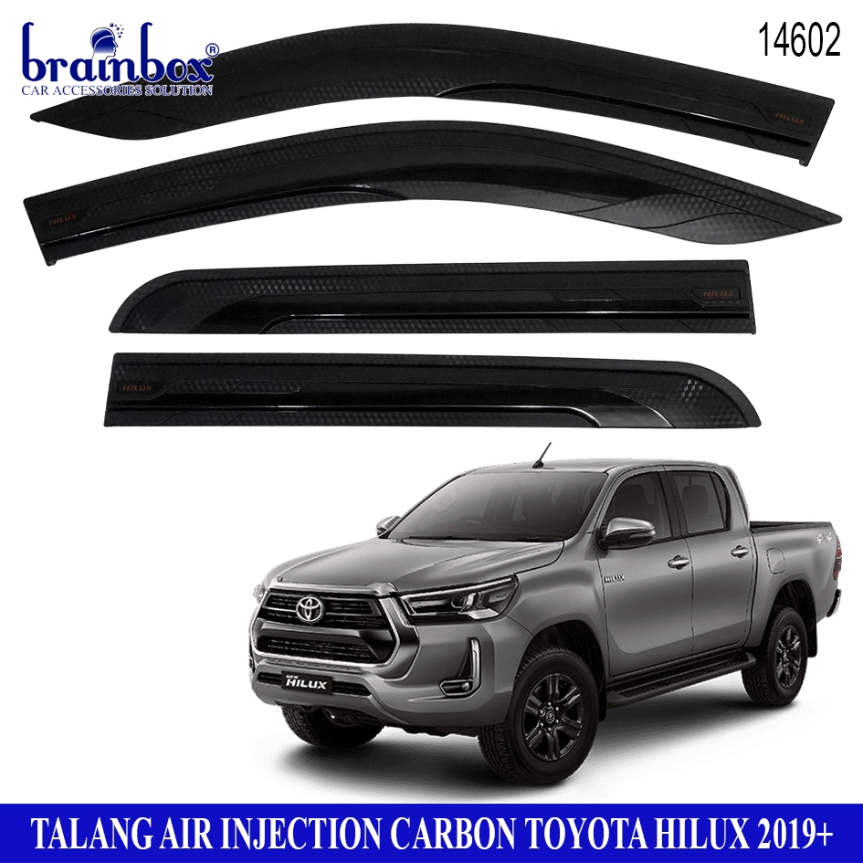 Jual Talang Air Injection Carbon Toyota Hilux 2019+ Window Door Visor Deflector | Shopee Indonesia