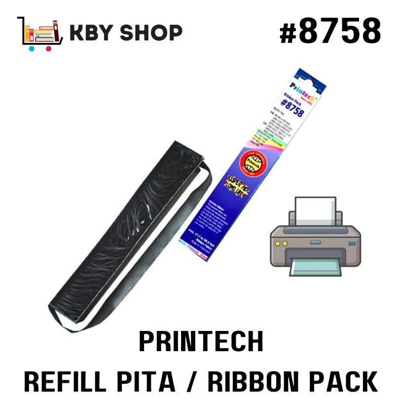 Jual Pita Refill Ribbon # 8758 printech PRINTER LX 300 LX 800 LQ 310 ...