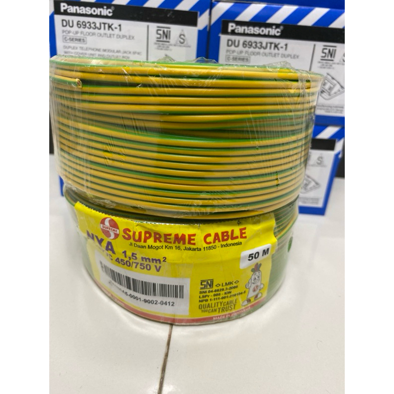 Jual KABEL GROUNDING NYA SUPREME 1,5MM @50M | Shopee Indonesia