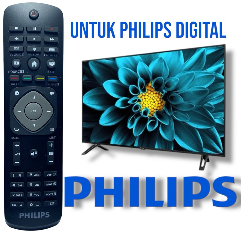 Jual philips remot tv led philips digital tv tanpa setting | Shopee ...