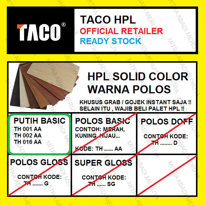 Jual TACO HPL WARNA PUTIH POLOS KODE 001/002/016 AA | Shopee Indonesia