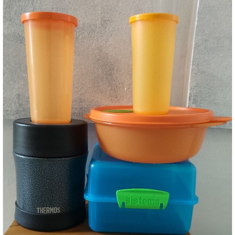 Jual Thermos Food Jar Funtainer, Sistema Cube, Tupperware Lunch box ...