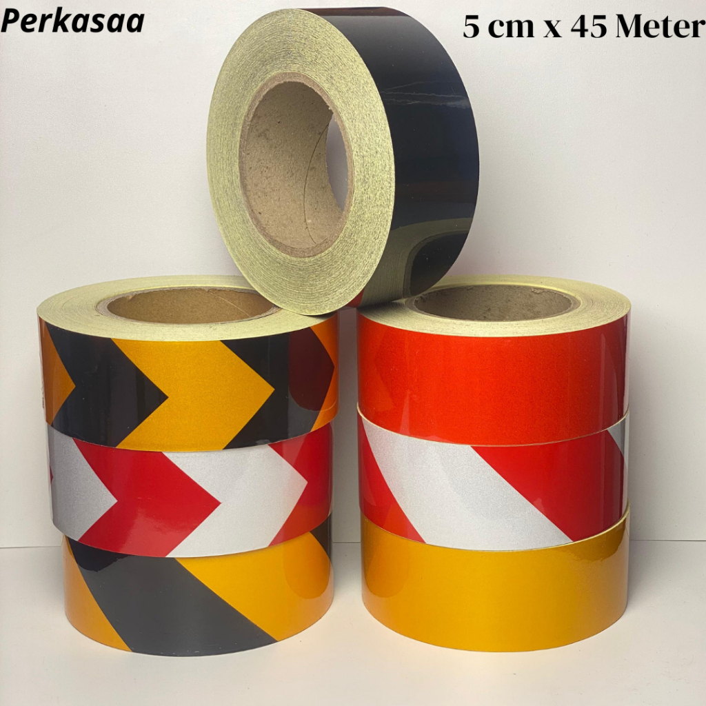 Jual Sticker Reflector Rambu-rambu/ Marka Jalan Stiker Scotchlite Reflective Police Line Safety ...