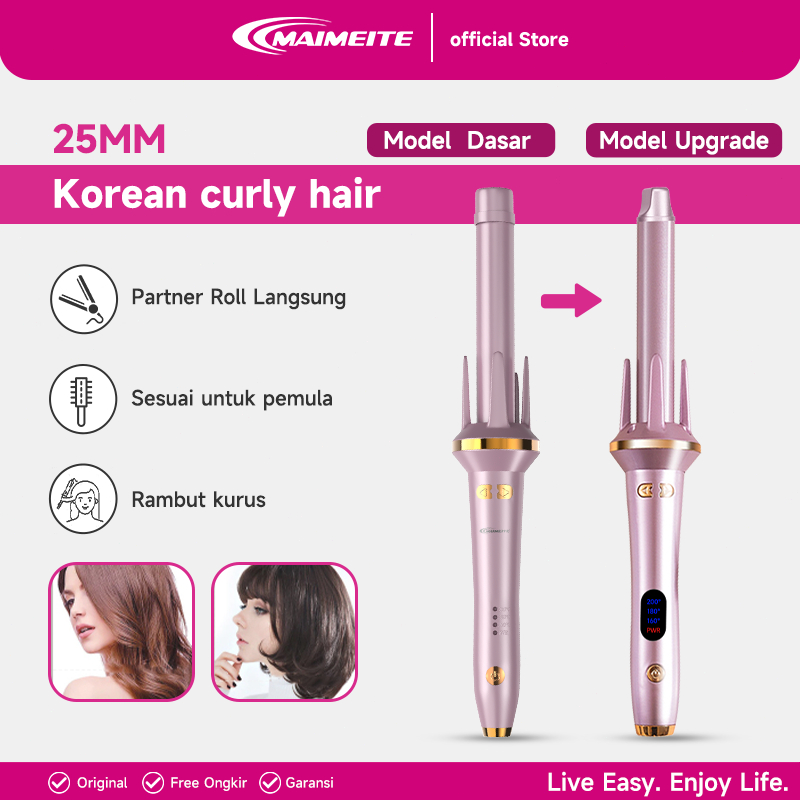 Jual MAIMEITE Catokan Curly Otomatis 25mm Ceramics Curly Catokan Keriting Keramik Otomatis Libra ...