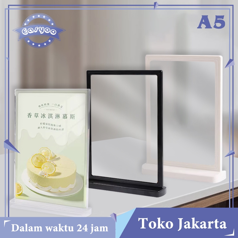 Jual A5 Acrylic Sign Holder | Stand Menu | Stand Brosur | Akrilik Tent ...