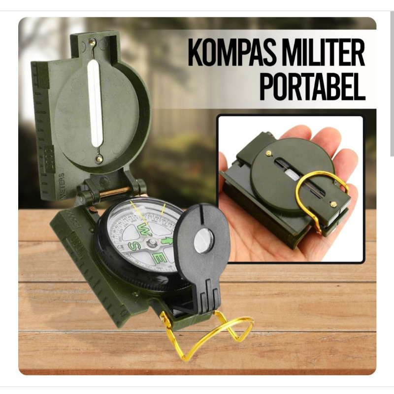 Jual Kompas militer portable lipat metal lensatic compass / kompas ...
